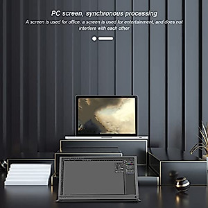 15.6-inch Portable Monitor Cell Phone Computer External with Screen/Split Screen Device HD IPS Screen (Color : Black)