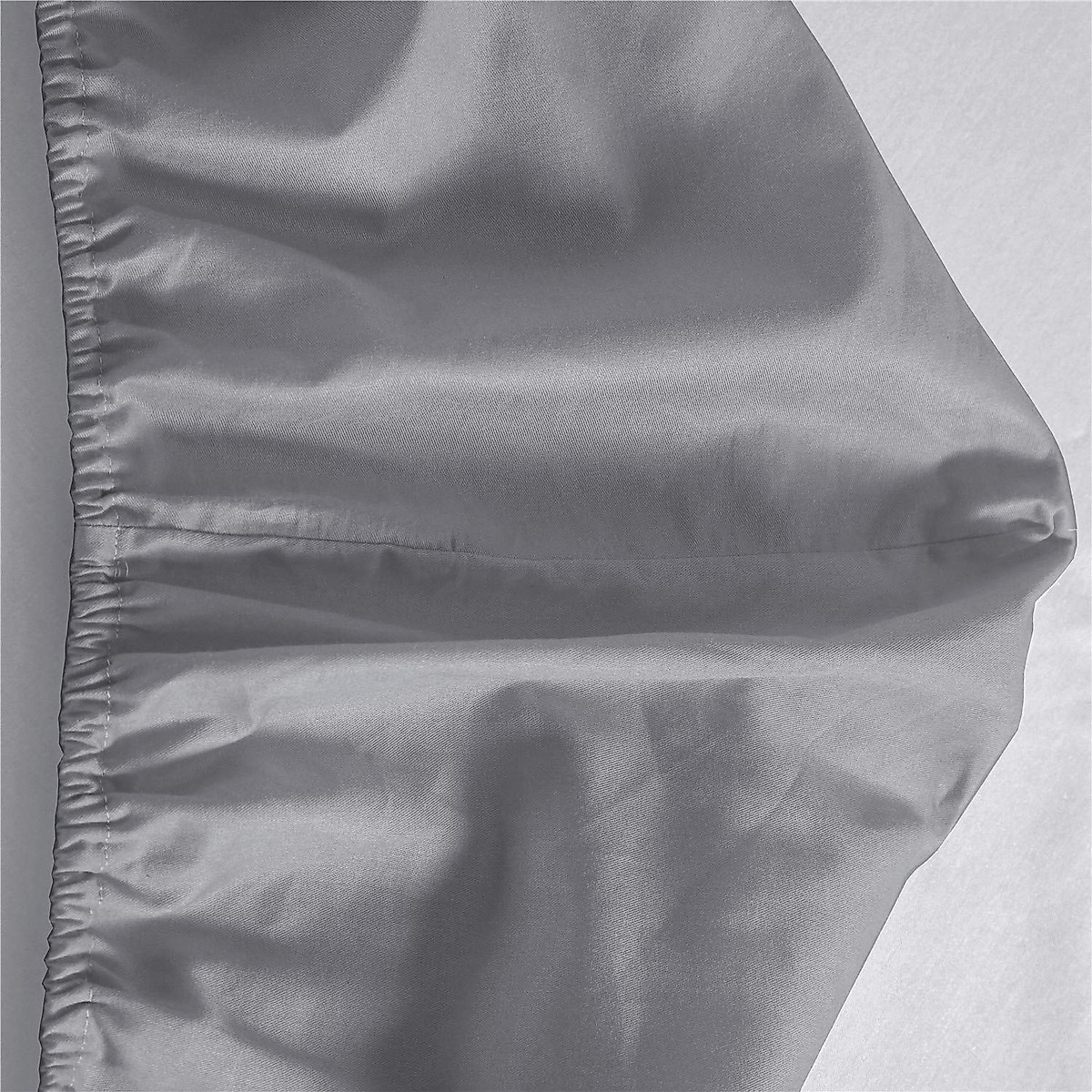 4U'LIFE 2-Pack Fitted Sheets,Prime 1800 Series, Ultra Soft & Comfortable, Double Brushed Microfiber, (Gray, 2-Pack Twin)