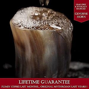 Mythrojan Viking Drinking Horn Shot Glass, Norse Medieval Tankard Shot Glass Pair