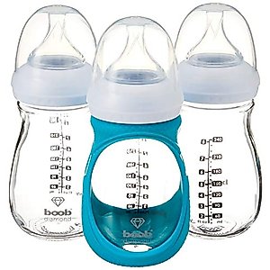 JOOVY Boob Diamond 8 Ounce 3 Piece with Turq Sleeve, 1.44 Pounds