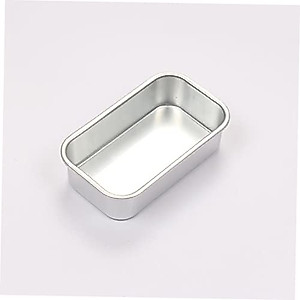 UPKOCH 4pcs Mini Oven Stainless Steel Bakeware Mini Cake Molds Bread Toast Mould Loaf Pan for Meatloaf Baking Bread Kitchen Supplies Household Baking Plate Small Bread Brownie Tray Muffin