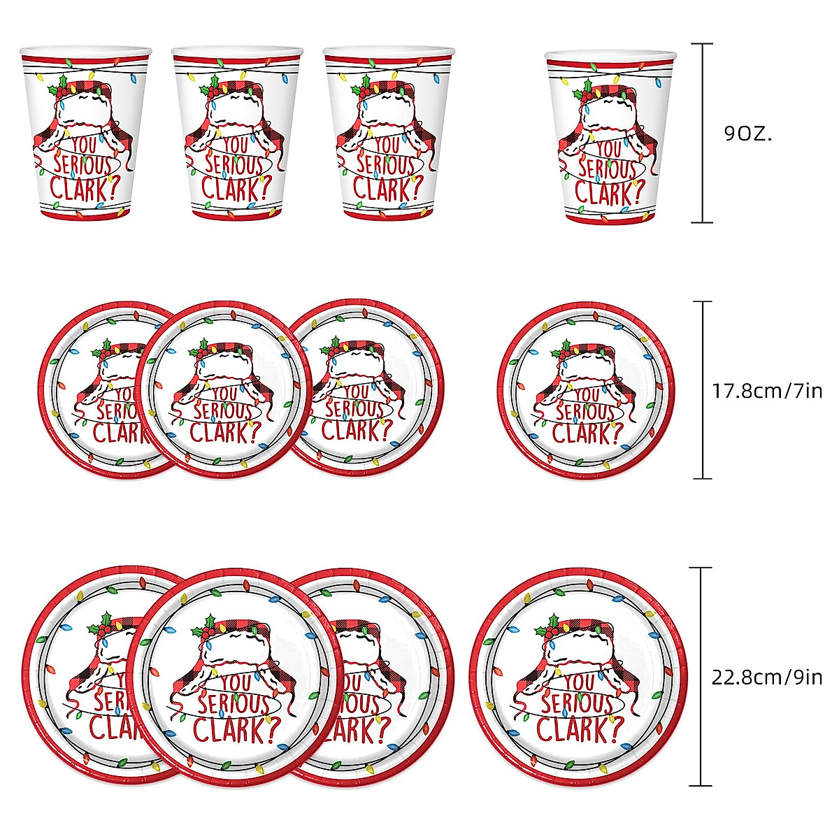 You Serious Clark Party Supplies Set Plates Cups, Funny Christmas Plates Cups, Funny Christmas Party Decorations, Christmas Vacation Party Decorations, National Christmas Holiday Party Decorations