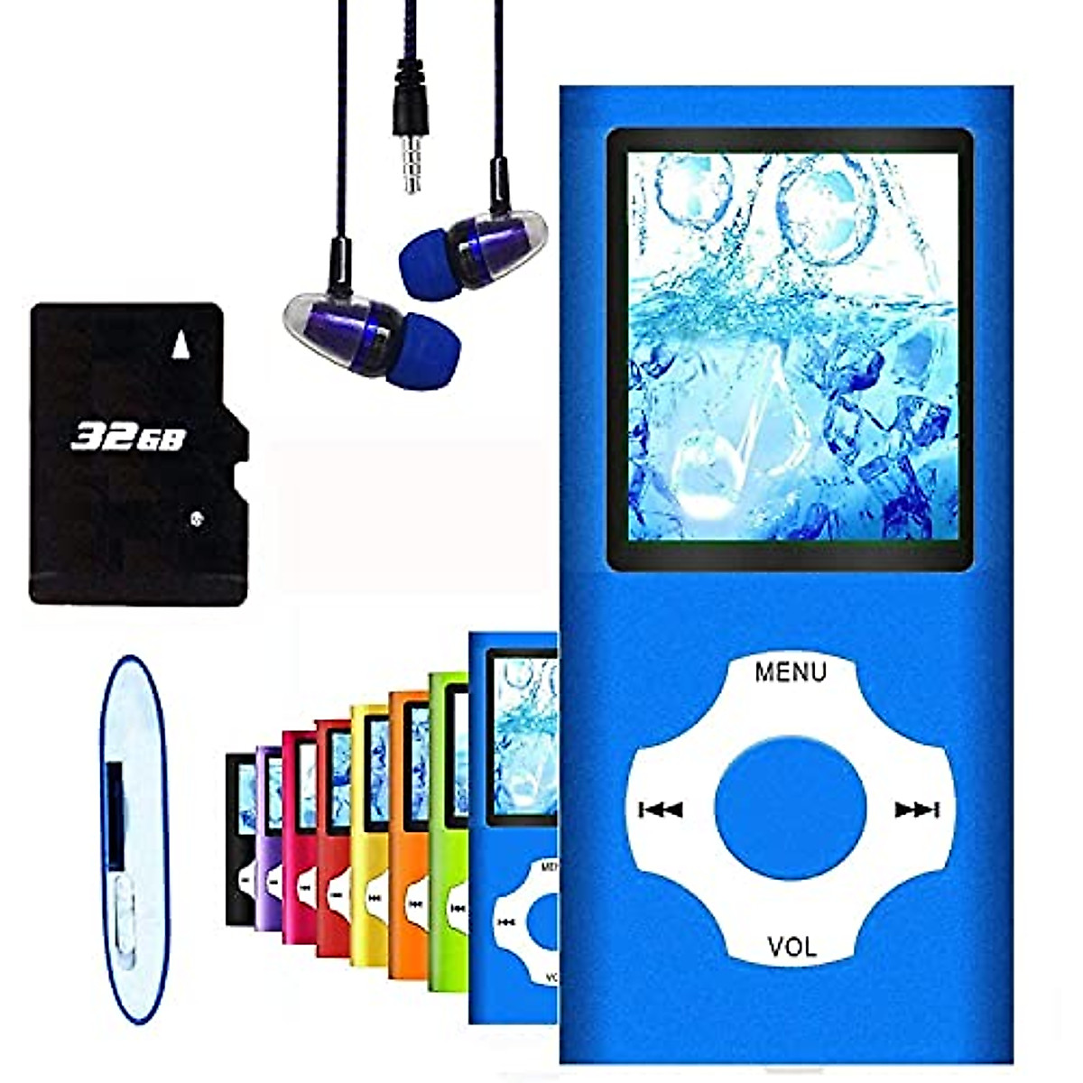 MP3 Player / MP4 Player, Hotechs MP3 Music Player with 32GB Memory SD Card Slim Classic Digital LCD 1.82'' Screen Mini USB Port with FM Radio, Voice Record