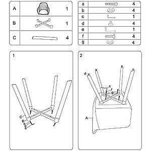 CangLong Mid-Century Modern Accent Chair with Wood Legs Armchair for Home Office Study Living Room Vanity Bedroom, Set of 1, Beige