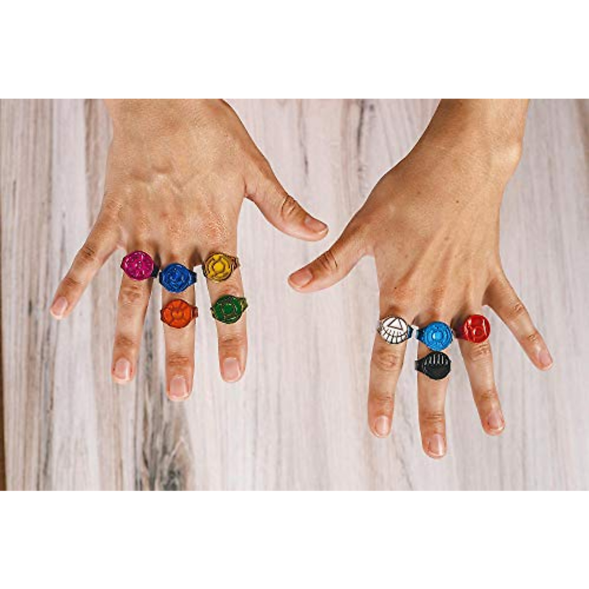 SalesOne LLC DC Comics Green Lantern Power Rings | Lantern Corps Power Rings | 9-Ring Set