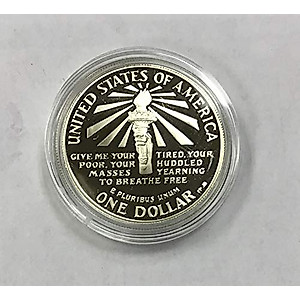 1986 S Statue of Liberty commemorative Silver dollar in capsule $1 US Mint Proof