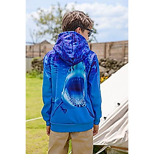 Idgreatim Illusion Sweatshirt for Boys Girls 8-10 Years Novelty Pattern Hoodies Casual Sport Hoody Pullover