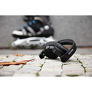 Philips Bass+ BH305 Wireless Bluetooth Active Noise Cancelling Lightweight Stereo Headphones with Up to 18 Hours of Playtime - Black (TAPH305BK)