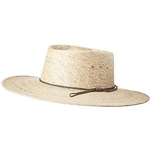 LSpace Wayne Hat for Women - Wrap-Around Rope Tie Hatband, Wide Brim, Flat Crown, and Lightweight Natural