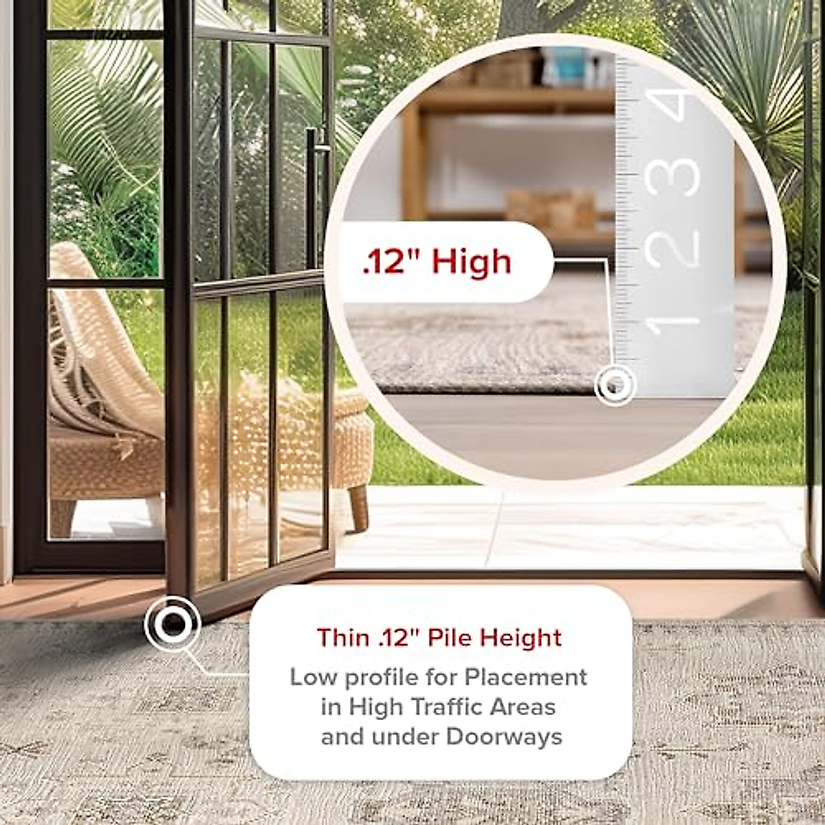 nuLOOM Krystin Medallion 5x8 Machine Washable Area Rug for Living Room Bedroom Dining Room Kitchen, Beige/Ivory