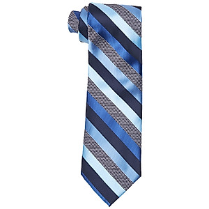 STACY ADAMS mens Microfiber Stripped Set neckties, Navy, One Size US