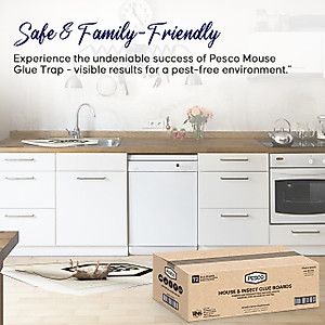 PESCO™ Glue Traps for Mice - Sticky Traps for Mice Rats & Insects - Adhesive Pet Safe Pest Control- (Unscented) Pack of 72