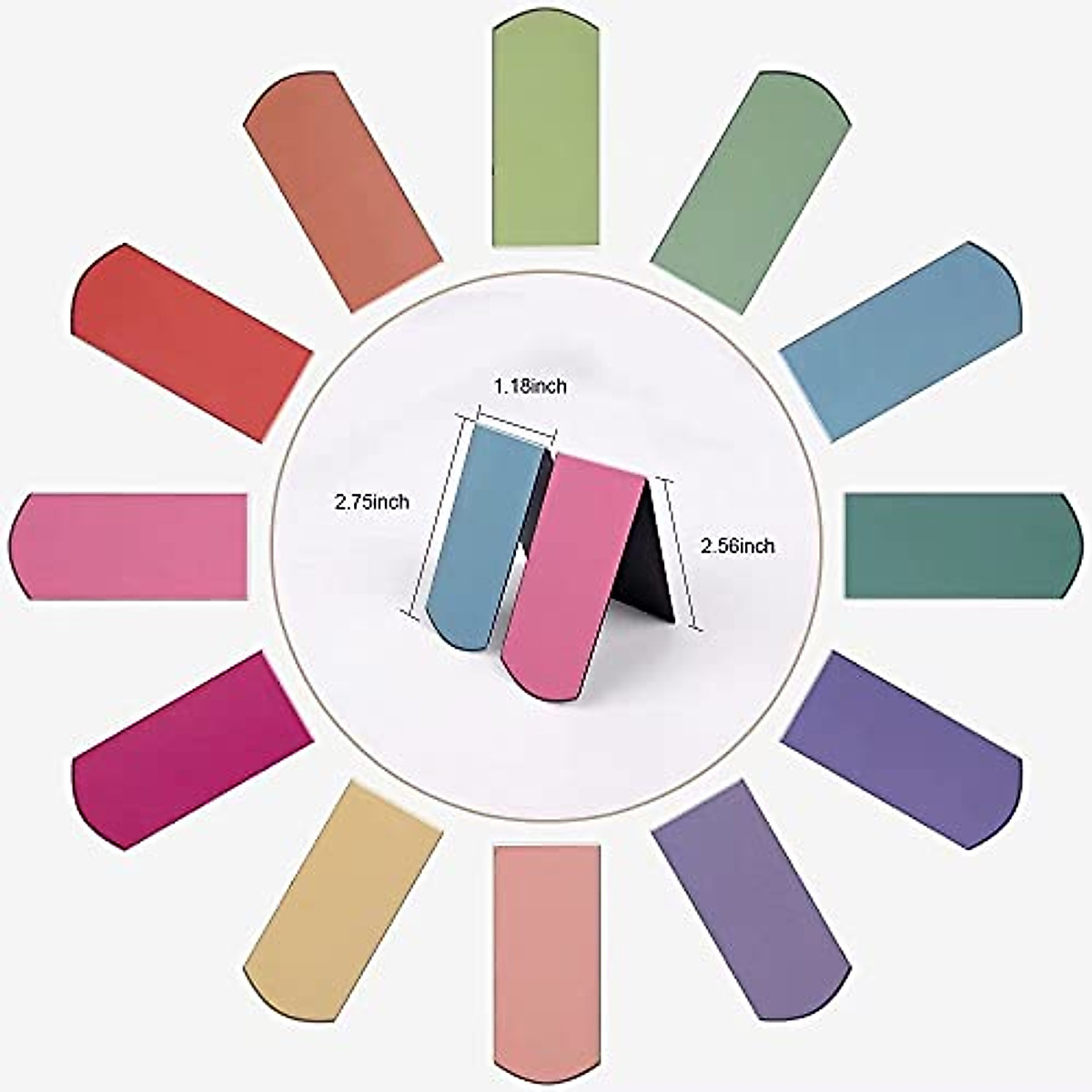 12PCS Magnetic Bookmarks - Magnet Page Markers Page Clips Assorted Book Markers Set for Students Teachers Reading, and Book Lovers