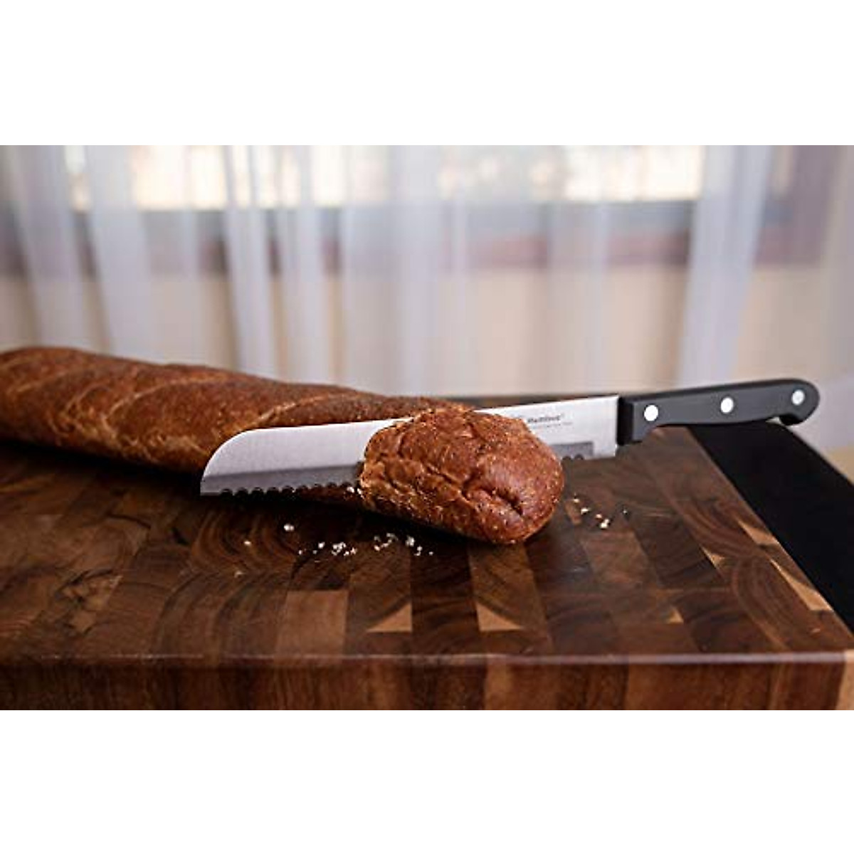 HUMBEE Chef 8 Inch, Serrated Bread Knife, Black
