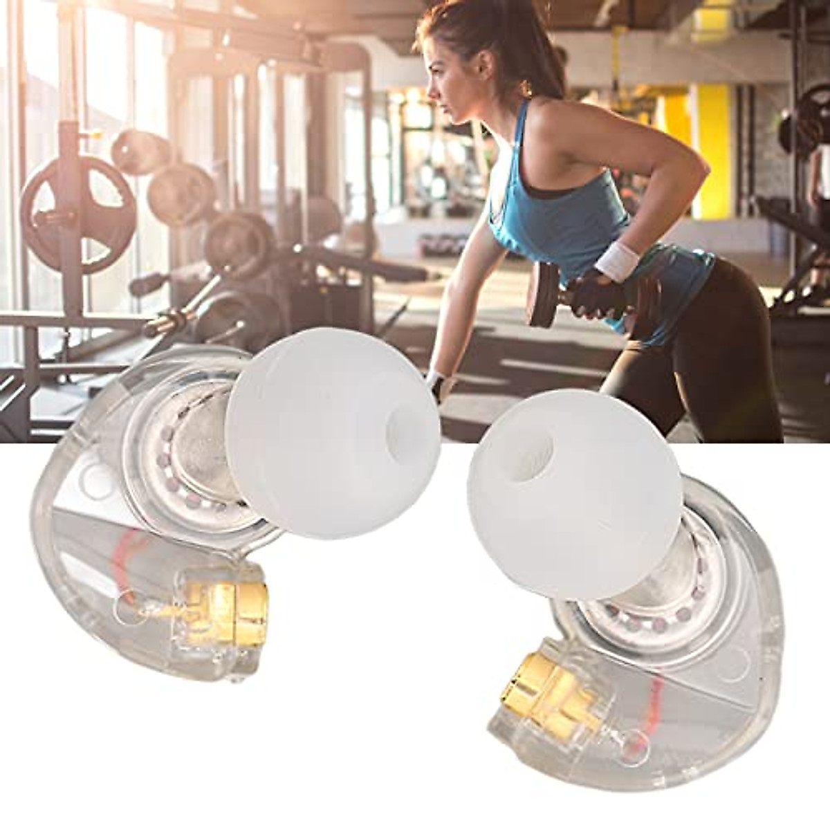 ASHATA Earphone Head Replacement for Shure SE215 SE315 SE535, Pluggable Detachable HiFi Earpiece Head,Sports Earphone Earbud Head, for MMCX Interface Cable(Transparent)