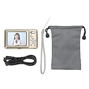 Akozon Children Digital Camera, 2.7in Camera 48MP High Definition Camera 8X Optical Zoom Digital Camera for Children Beginners (Gold)