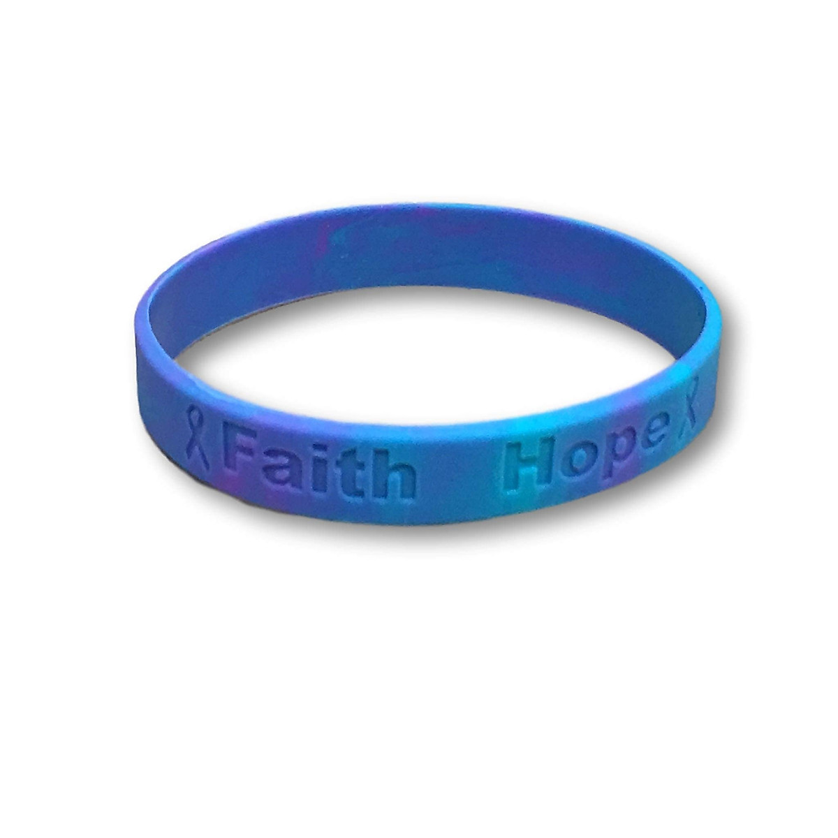 25 Suicide Teal and Purple Silicone Awareness Bracelets - Medical Grade Silicone - Latex and Toxin Free (25 Bracelets)