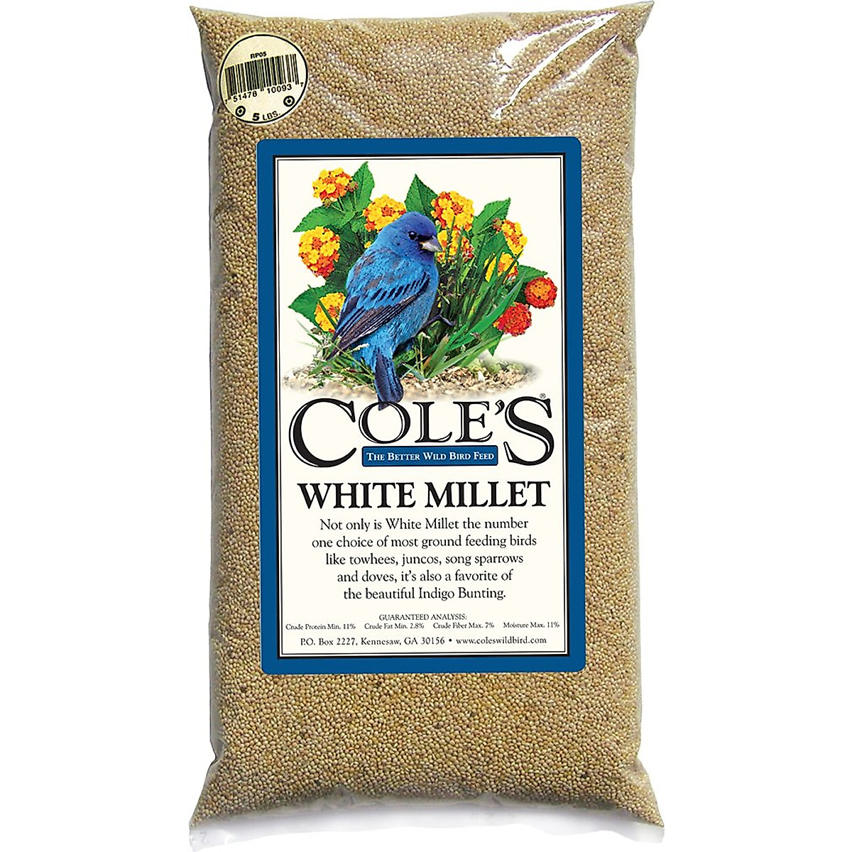 Cole's MI10 White Millet Bird Seed, 10-Pound