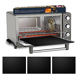 Meegoo Toaster Oven Liner - Nonstick Oven Liners for Bottom of Electric, Gas, Microwave & Toaster Ovens, Toaster Oven Accessories, Prevent Spillovers, Dishwasher Safe(3 Pack, 11" x 9"