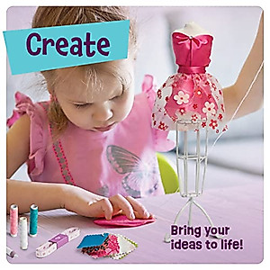 Fashion Design Studio - Sewing Kit for Kids - Girls Arts & Crafts Kits Age 6, 7, 8, 9, 10-12 - Learn to Sketch & Sew with Real Designer Sketchbook - Kid Art Project Gift - Girl Craft Activities Gifts