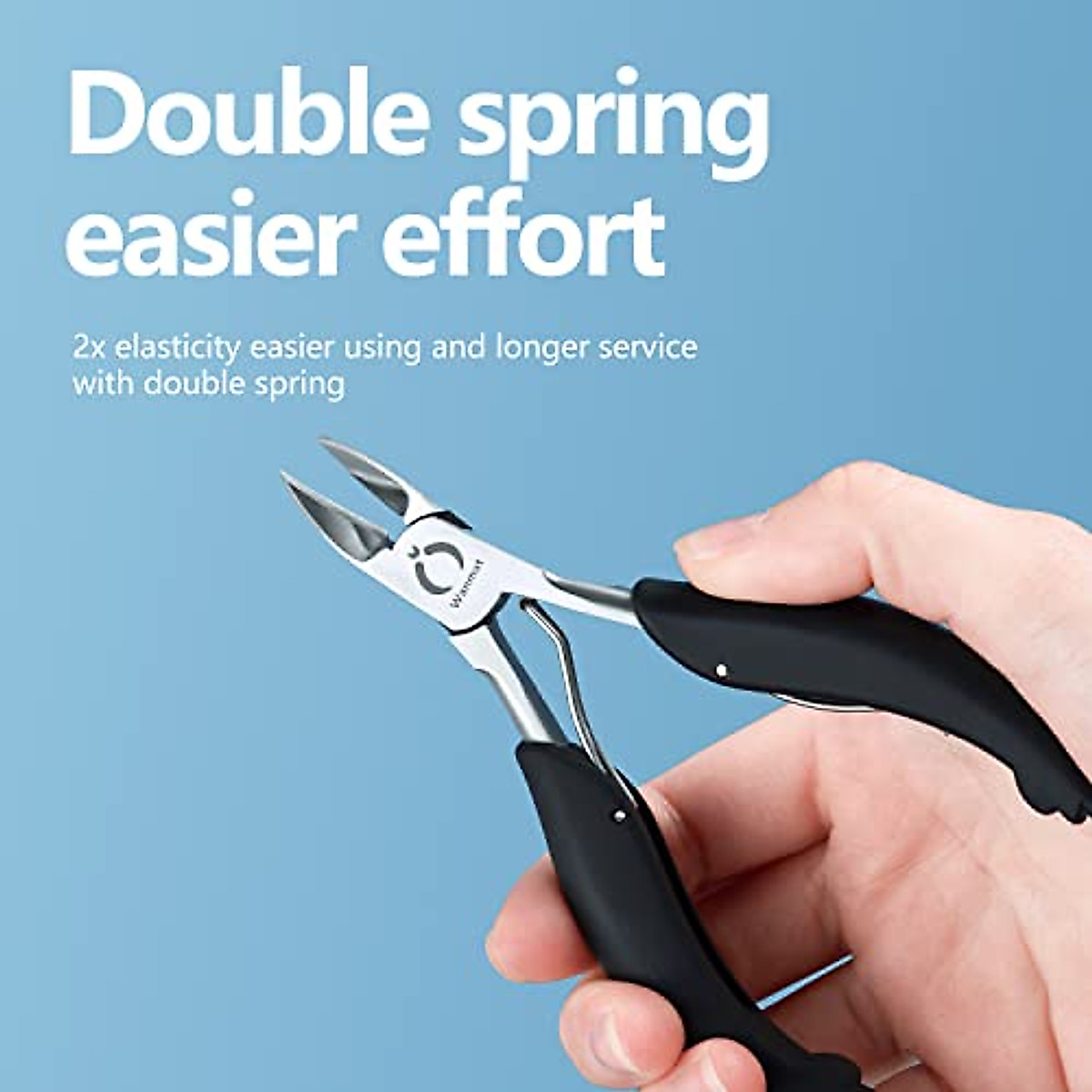 Toe Nail Clipper for Ingrown or Thick Toenails,Toenails Trimmer and Professional Podiatrist Toenail Nipper for Seniors with Surgical Stainless Steel Surper Sharp Blades Lighter Soft Handle