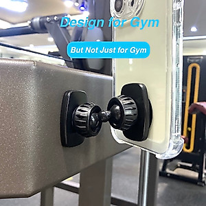 ARMOLABX Dual Magnetic Phone Mount Holder, [Upgraded Super Magnets] Gym Magnetic Phone Holder, [Pocket Size] Double Sided Magnetic Phone Holder for Gym Compatible with All Smartphones