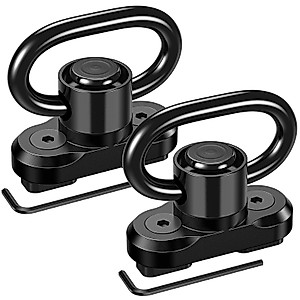 CVLIFE Qd Sling Mount 1.25" Sling Swivel 2-Pack for Two Point Sling (2 Pack 360° Rotation Sling Mount)