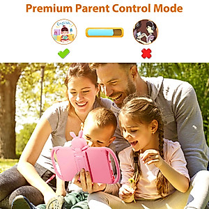 TOPELOTEK Kids Tablet 7 inch Toddler Tablet Android Tablet for Kids 32GB Parent Control with Pre-Installed Educational APP WiFi Kids Edition Learning Tablet Kid-Proof Case (Pink)