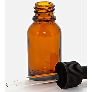 Vivaplex 24, Amber, 15 ml (1/2 oz) Glass Bottles, with Glass Eye Droppers