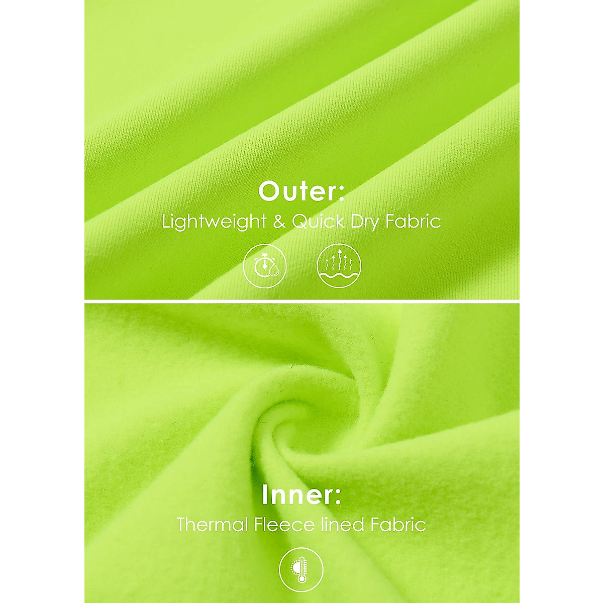 BALEAF Women's Thermal Cycling Jersey Long Sleeve Winter 4 Pockets Bike Fleece Jackets Windproof Cold Weather Fluorescent Yellow XXL