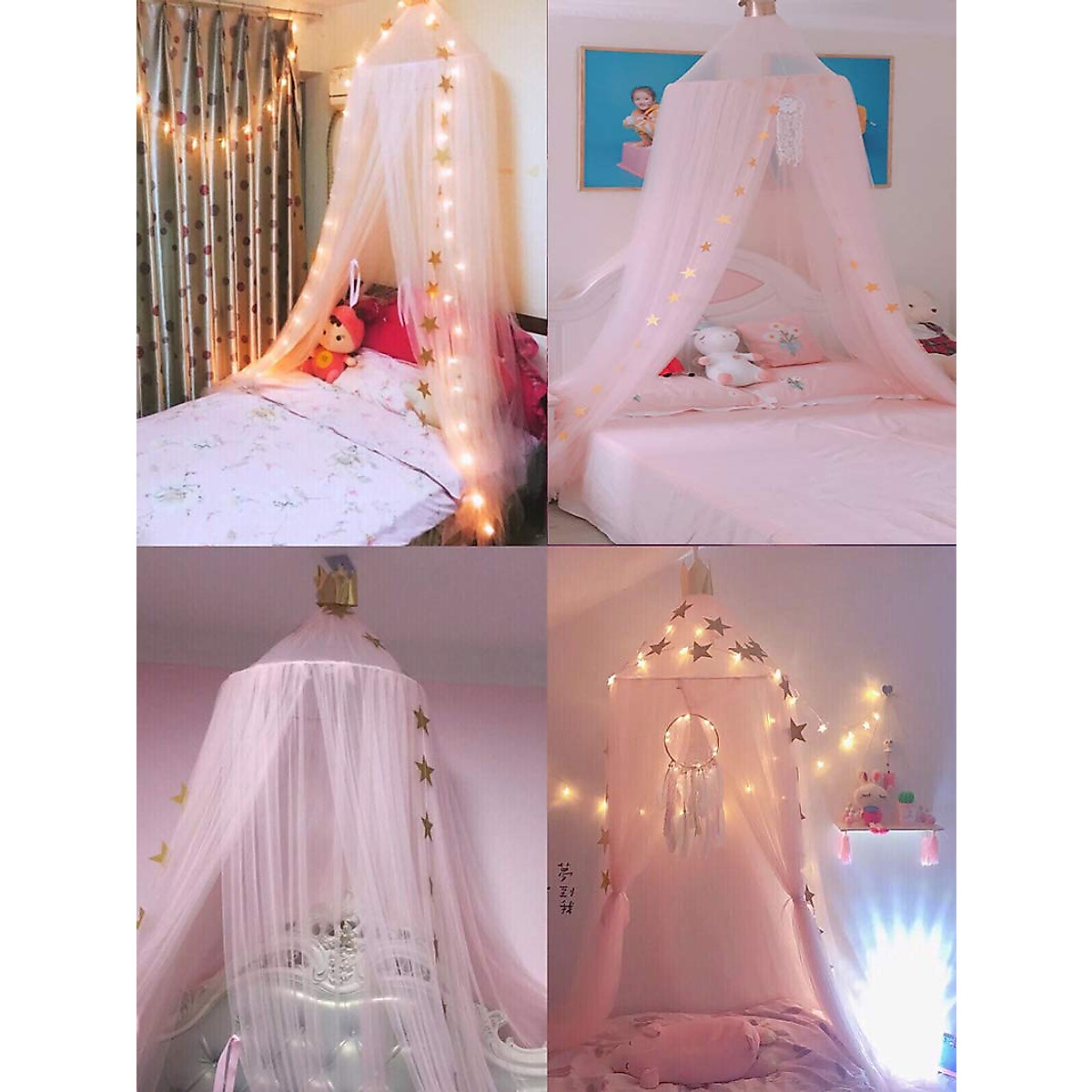 Dome Princess Bed Canopy Mosquito Net Play Tent Hanging House Decoration Lace Netting Curtains Indoor Game House