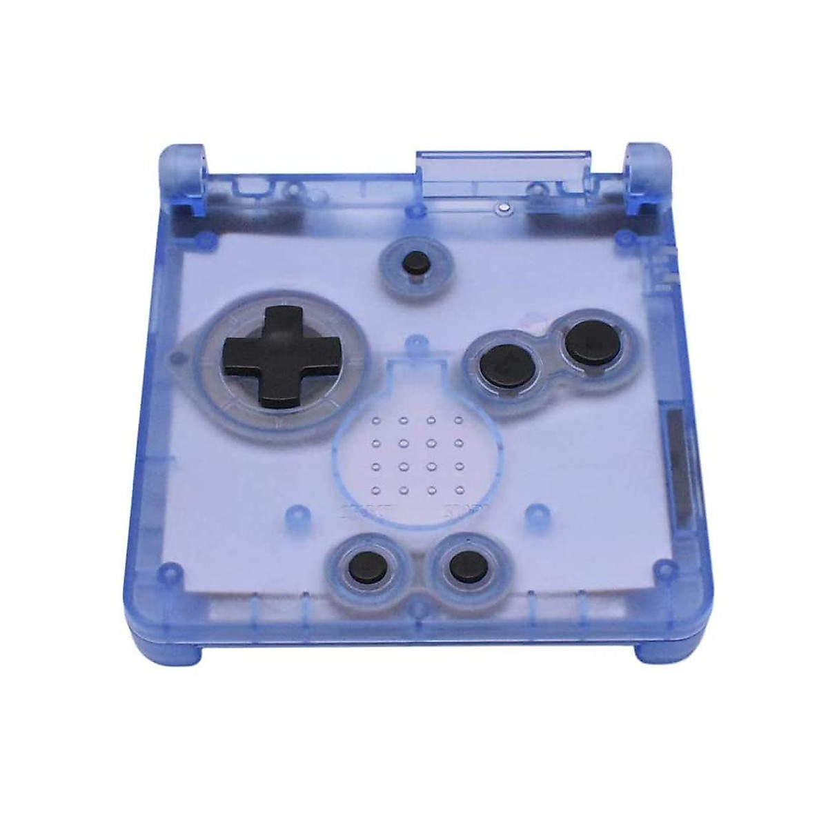 Cowhilan Replacement Clear Full Housing Shell Case Compatible with Gameboy Advance SP GBA SP Console, Send with Game Card Shell, Transparent Blue
