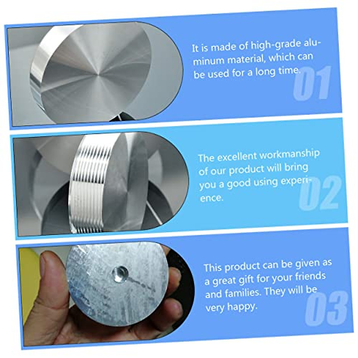 6pcs Solid Aluminum Cake Sublimation Blank Sublimation Badge Reel Blanks Aluminum Circle Disc Round Metal Coffee Table Thick Aluminum Discs Aluminum Alloy Glass Aluminum Sticker