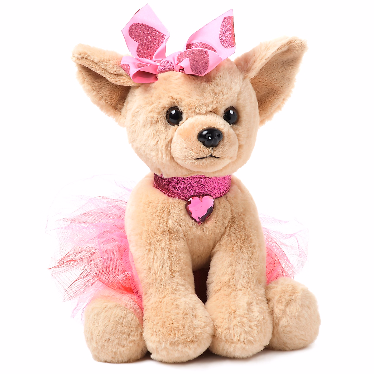 Bearington Chichi Chihuahua Stuffed Animal Toy Puppy Dog with Tutu, 13"