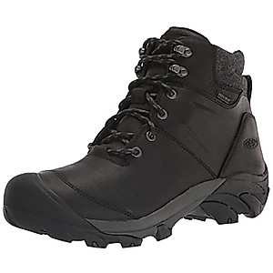 KEEN Men's Targhee 2 Waterproof Insulated Hiking Boot, Black/Black, 12