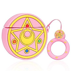 Oqplog for Airpod 2/1 for AirPods Case 3D Cute Fun Cartoon Fashion Funny Character Air Pods 2&1 Cover Design for Girls Women Teen Boys Unique Kawaii Trendy Stylish Soft Silicone Cases – Pink Star