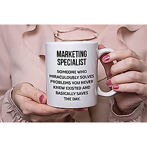 Funny Definition Mug, Marketing Specialist Coffee Mug, Advertisement Mug, Great Marketing Coffee Gift for Men and Women Student Graduation or Profession, Best Marketer Themed Gift Idea 11oz 15oz