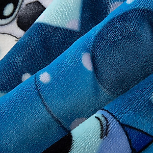 Kids Sherpa Flannel Throw Blanket 50" x 60 inches, Super Soft Cozy Plush Blanket for Indoor and Outdoor Use (Stitch, Throw(50'' × 60''))