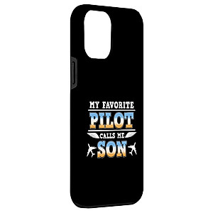 iPhone 13 Pro Max Pilot Calls Me Son Airplane Aviation Helicopter Graphic Case