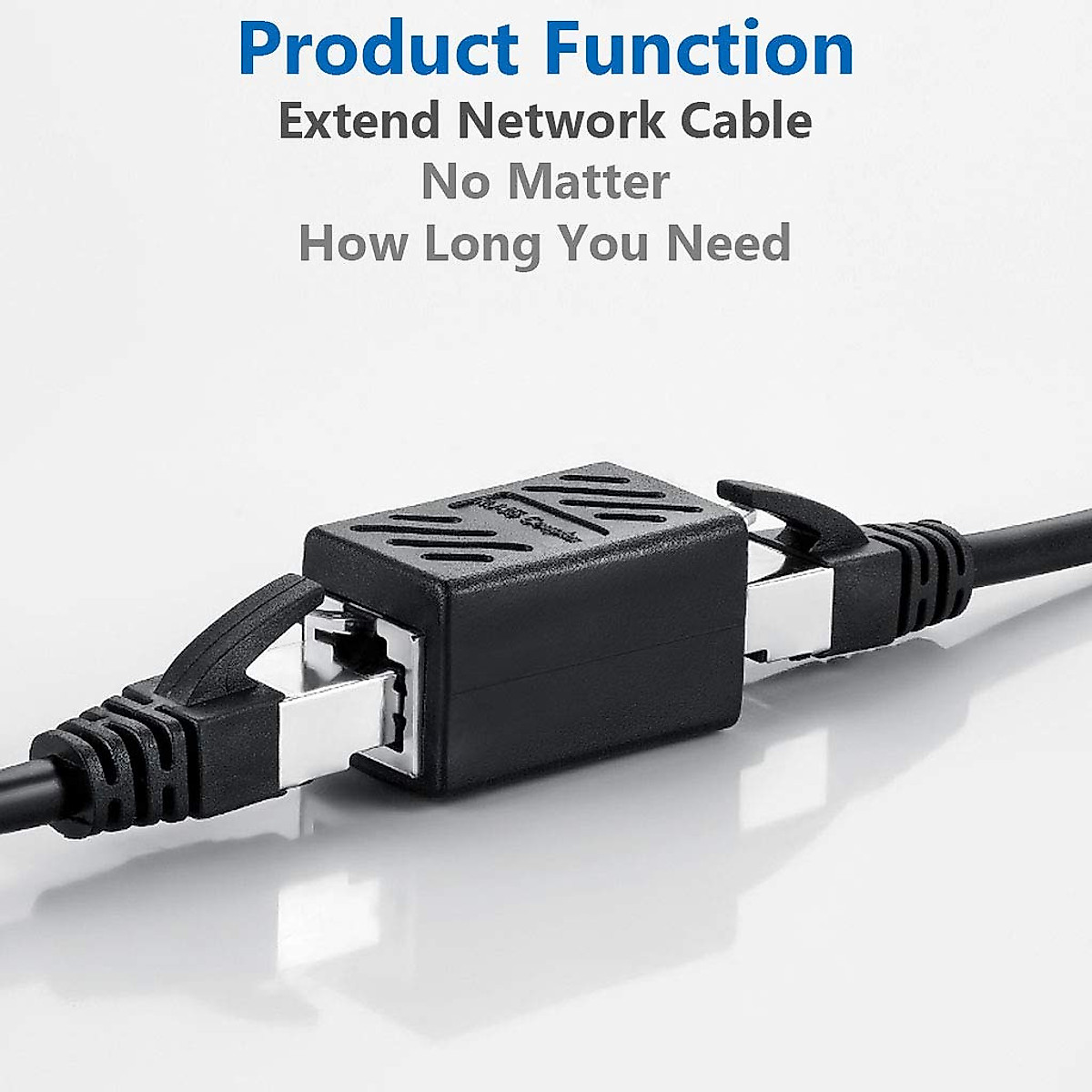 RJ45 Coupler 5 Pack Shielded Inline Gigabit Ethernet LAN Internet Network Patch Couplers Connectors for Cat7/Cat6a/Cat5e Ethernet Cable Extender Adapter Female to Female – Black