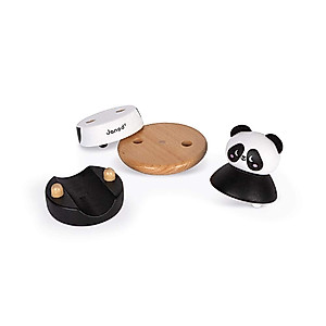Janod Wood Panda Stacker & Roly-Poly Rocker – Ages 12+ Months - J08188