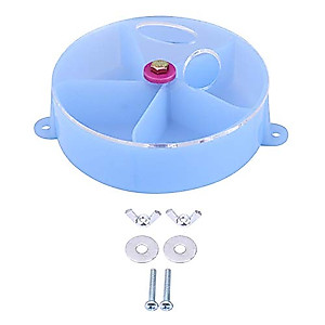 Bird Creative Foraging Toy, Parrot Bird Feeders Seed Food Ball Rotate Wheel for Small Medium Parrot Parakeet Canary Cage Feeder(Blue)