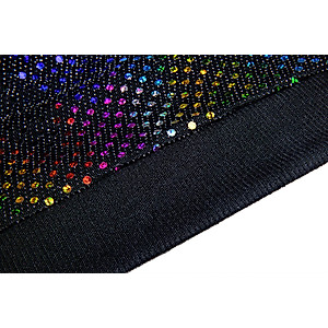 EOSIEDUR 2 Piece Night Clubwear Outfit for Women Long Sleeve Top and Metallic Shiny Pants Glitter Clubwear Galaxy & Colorful XXL