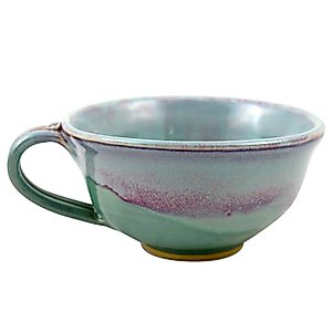 Modern Artisans American Made Orchid Green Pottery Collection: 20-oz Chowder/Soup Mug