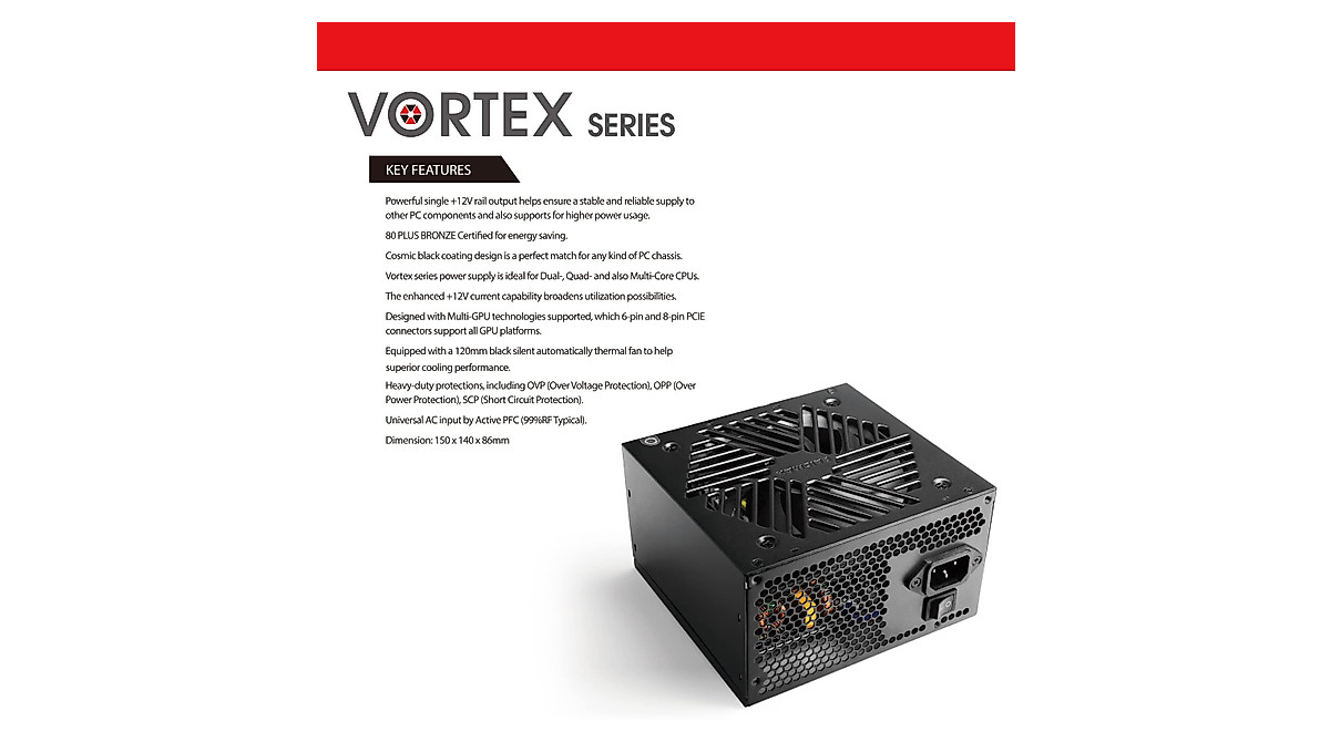 RAIDMAX Vortex 700W Power Supply - Efficient & Reliable ATX PSU