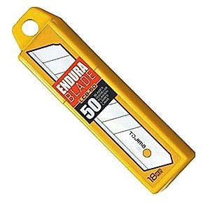 Tajima Spare Blades, Set of 50 Piece, 18 mm, Alloy Steel, Original Japanese Steel, Silver, Tools, Snap-blades, Craft Knife, 0.2 kg
