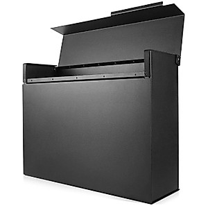 Movo Home Mailbox, Modern Wall Mounted (Herman (Black))