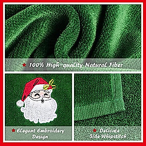 Set of 6 Mix 12 x 18 Inches Christmas Bath Towels Embroidery Hand Towels Christmas Towels Bathroom Dish Towels Soft Kitchen Wash Cloths Towels for Bathroom Kitchen Towels Gift
