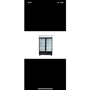 51" glass door merchandiser refrigerator beverage cooler swing door