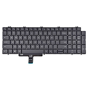 Replacement Keyboard for Dell Latitude 5520 5530 5540 5521 5531, Precision 3560 3570 3580 3561 3571 3581 Laptop with Backlit US Layout P/N: N7N16 0N7N16